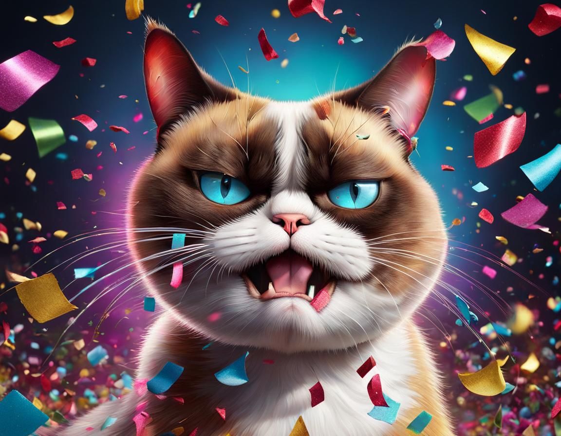 Grumpy cat 2 - AI Generated Artwork - NightCafe Creator
