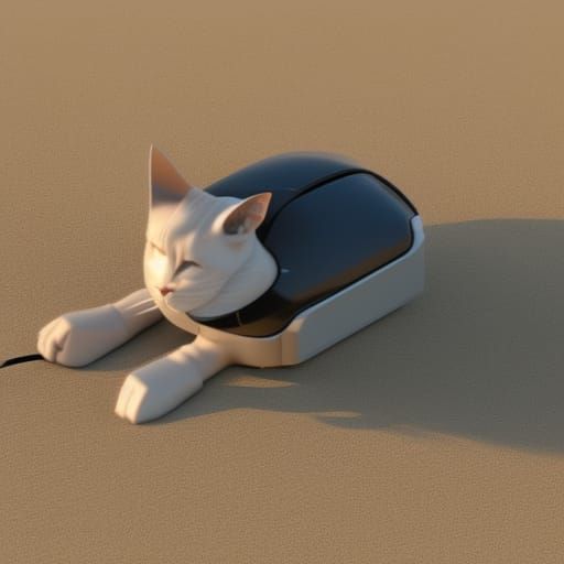 Auto-Cat Transform into Computer Cat-Mouse! - AI Generated Artwork ...