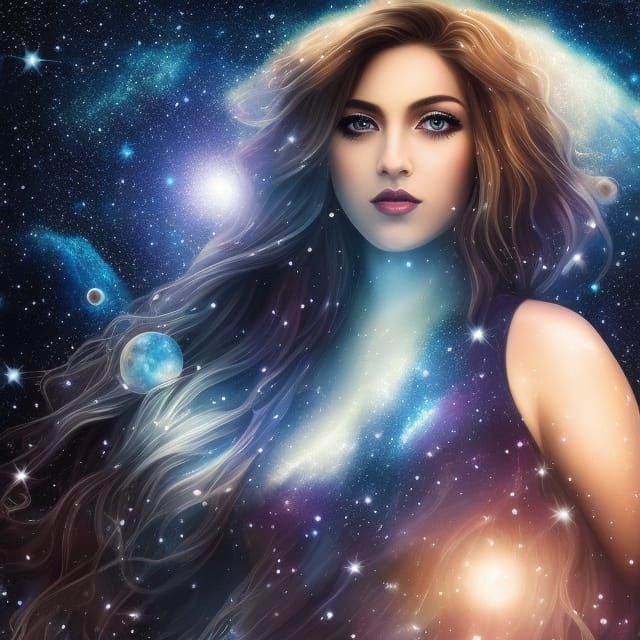 Galaxy Goddess - AI Generated Artwork - NightCafe Creator