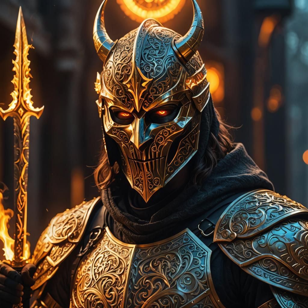 Demonic Knight (Close-Up) - AI Generated Artwork - NightCafe Creator