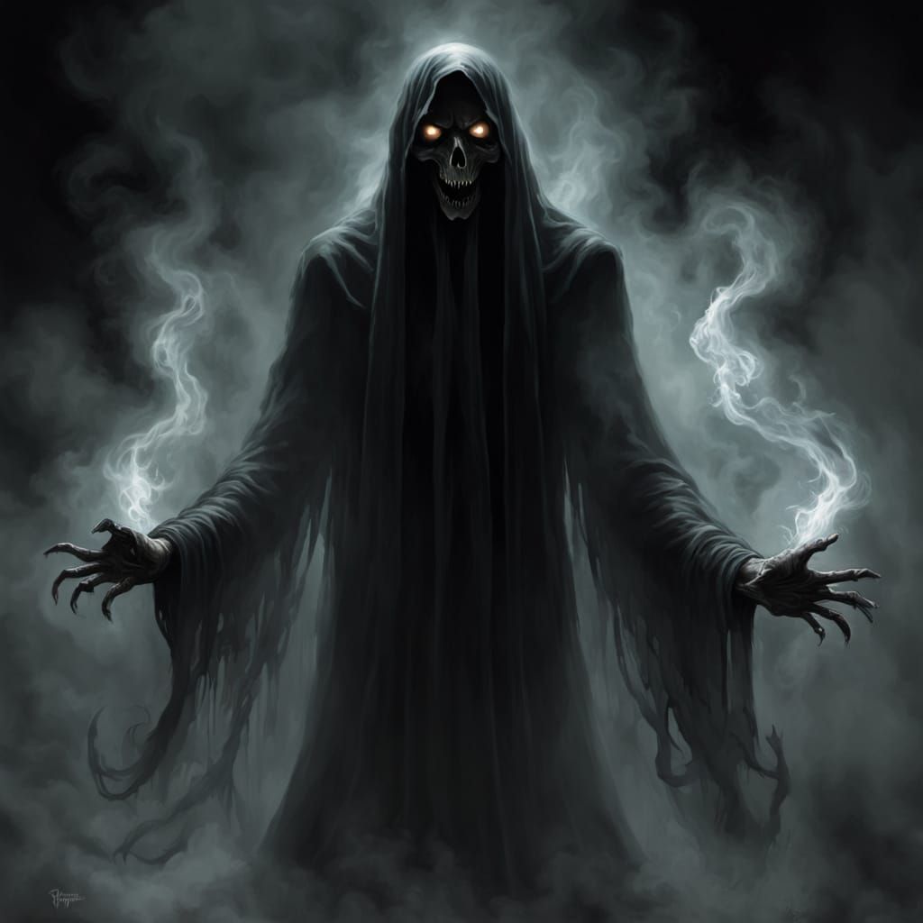 Ethereal Shadow Entity in Agony - AI Art