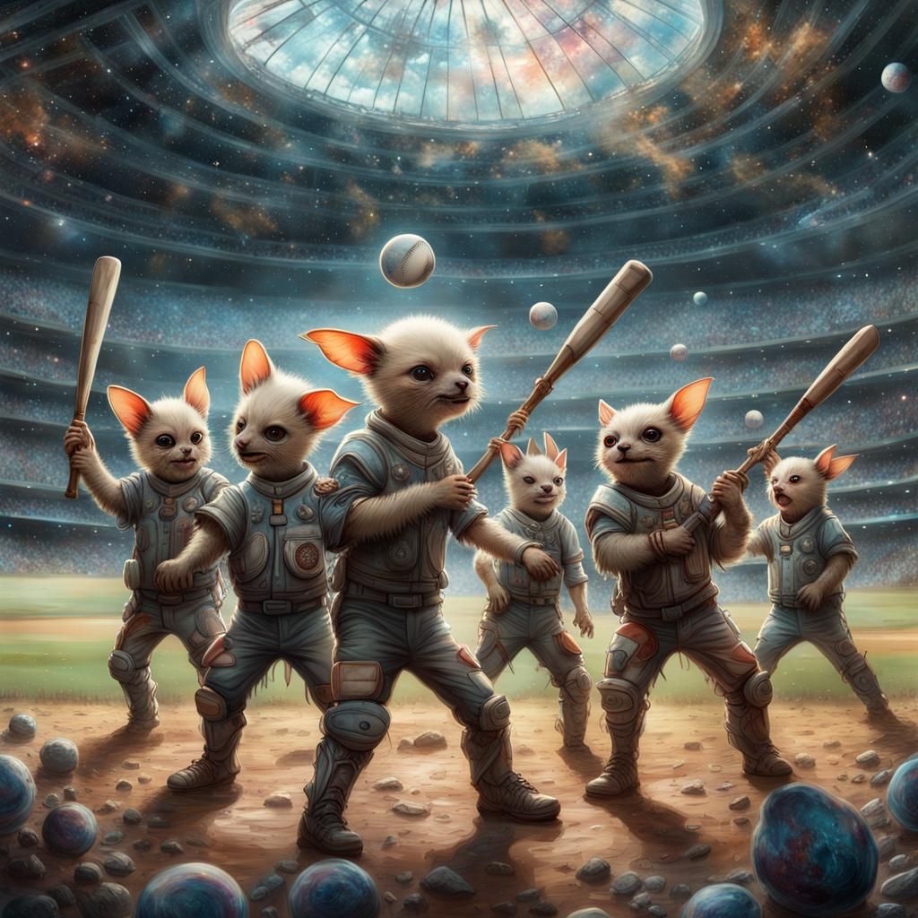 Intergalactic Alien Baseball Team - AI Generated Artwork - NightCafe ...