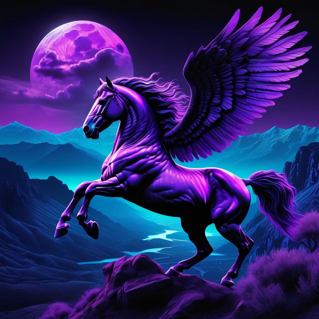 Purple Pegasus - AI Generated Artwork - NightCafe Creator