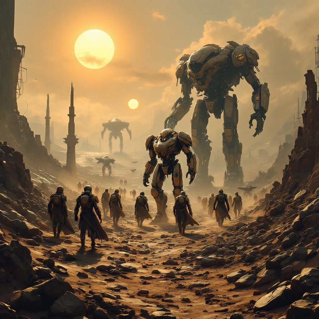 Mechanized Regiments of the United Empire of Earth... - AI Art