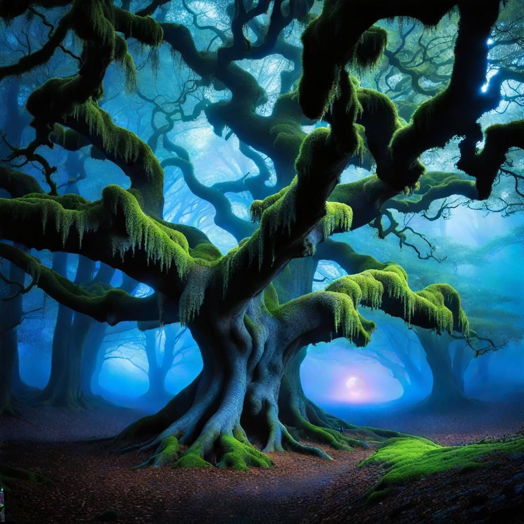 Ancient Oak Tree - AI Generated Artwork - NightCafe Creator