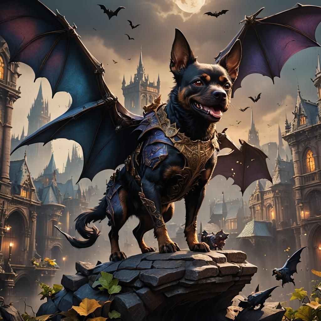 Bat dog - AI Generated Artwork - NightCafe Creator