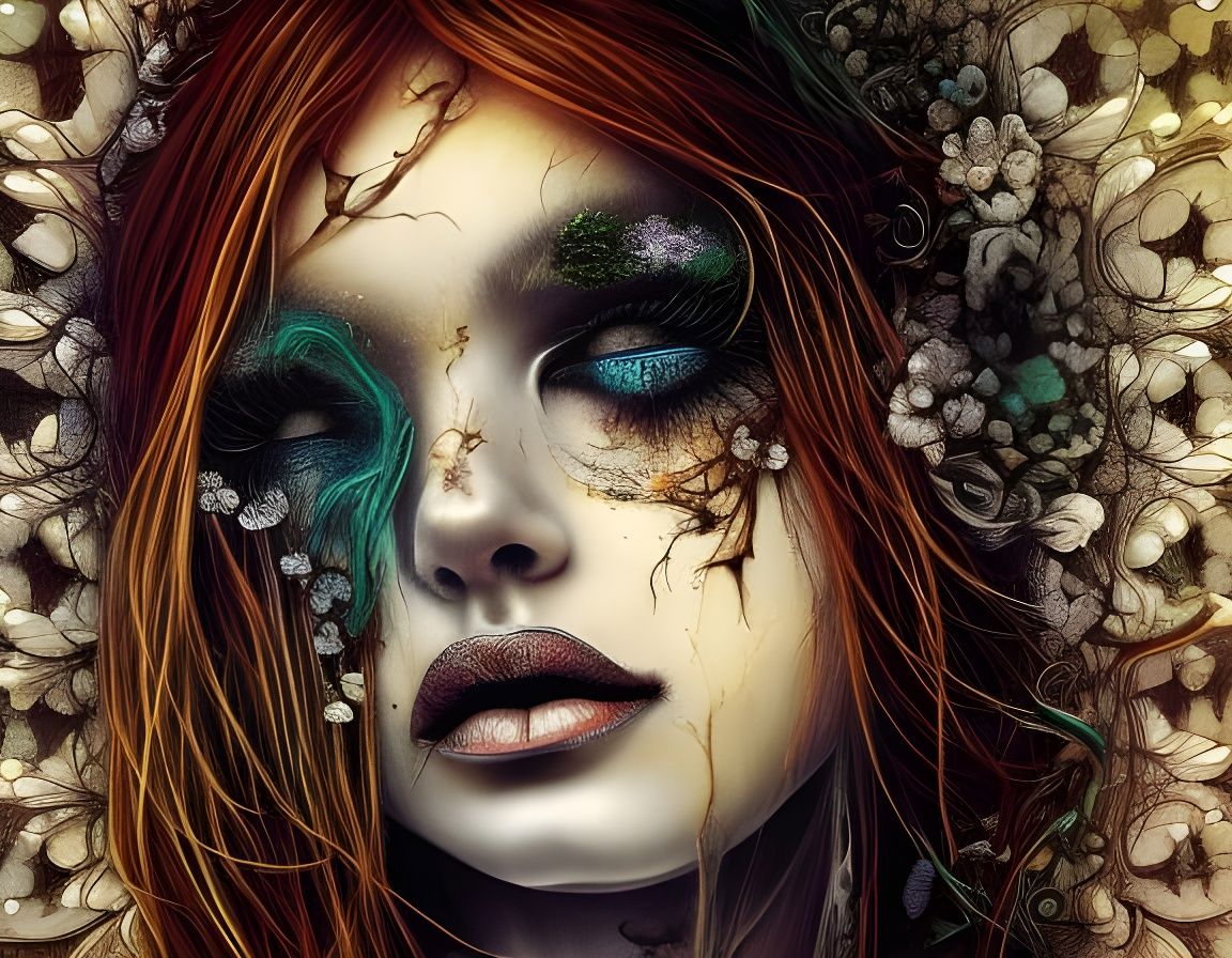 Exploding Dead Flowers - AI Generated Artwork - NightCafe Creator