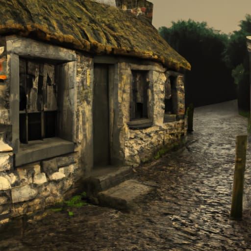 The witch's ramshackle cottage lay at the far end of the village's ...