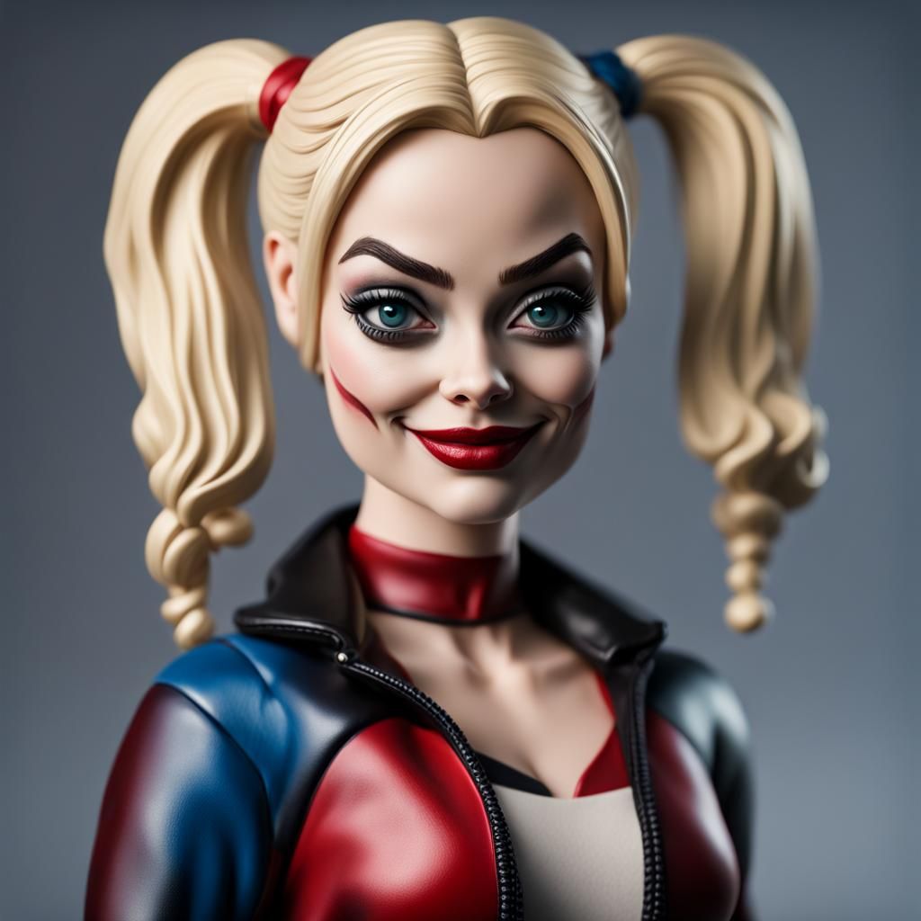 A bobblehead of Margot Robbie as Harley Quinn - AI Generated Artwork ...