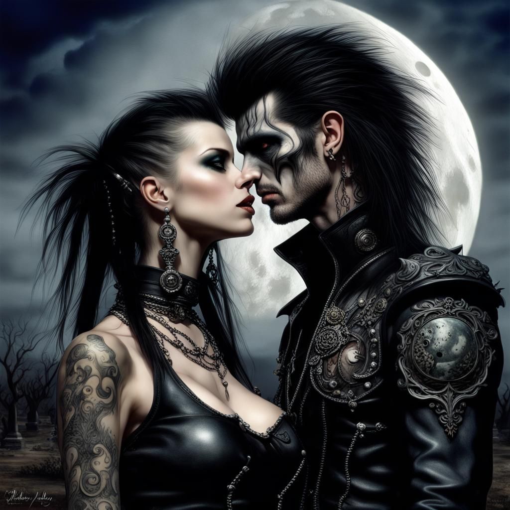 Goth Couple - AI Generated Artwork - NightCafe Creator