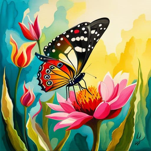 Flutterby Butterfly 3 - AI Generated Artwork - NightCafe Creator