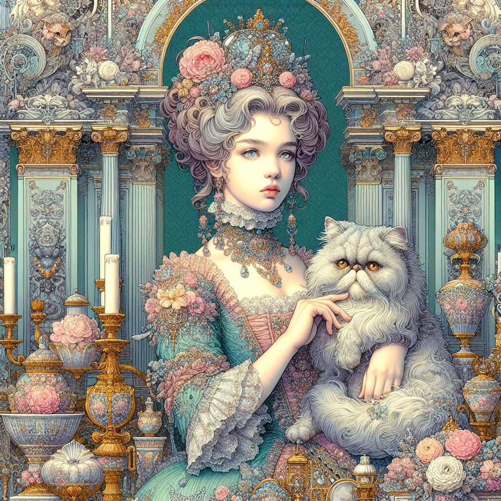 Rococo glamour 8 - AI Generated Artwork - NightCafe Creator