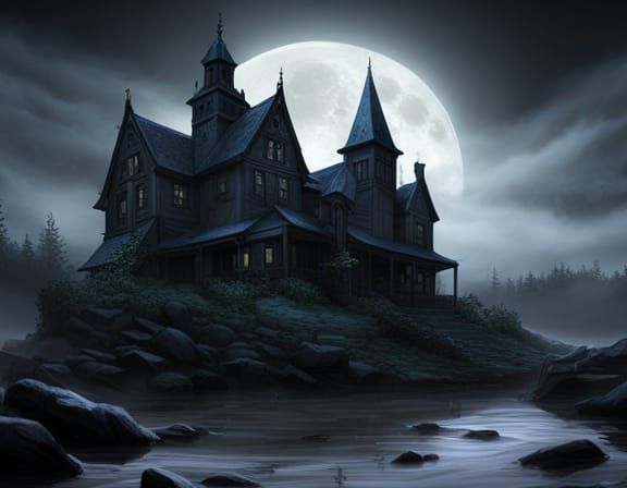 Sinister spirits floating off the ground. Suffering souls, horrific ...