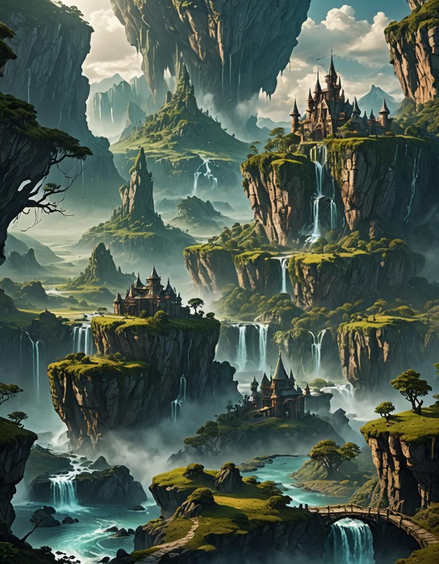 Cinematic fantasy landscape - AI Generated Artwork - NightCafe Creator