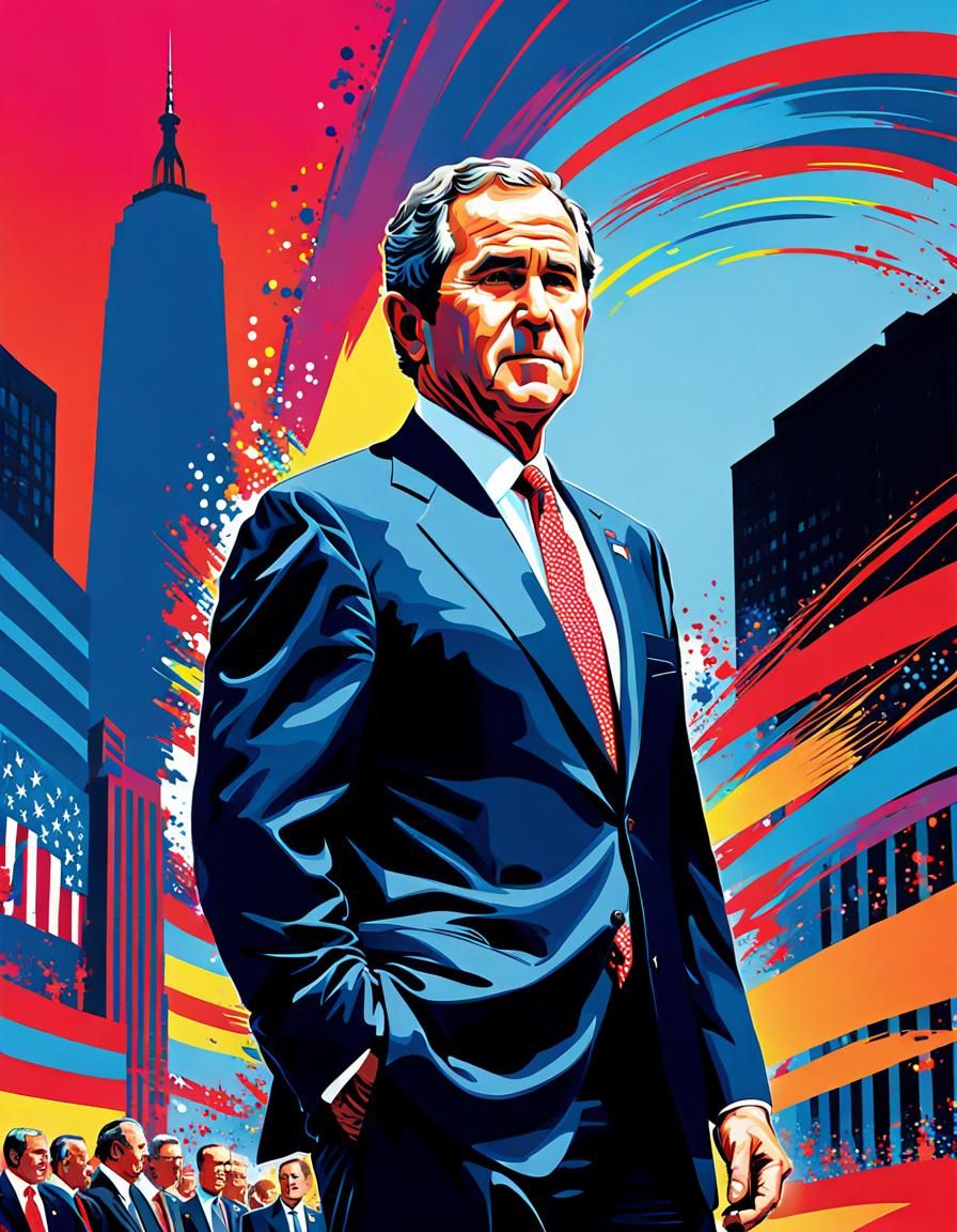 George W Bush - AI Generated Artwork - NightCafe Creator