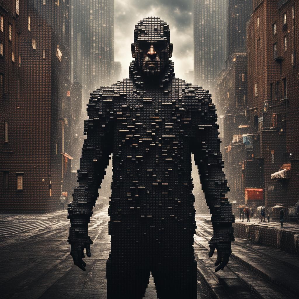Pixel Man - AI Generated Artwork - NightCafe Creator