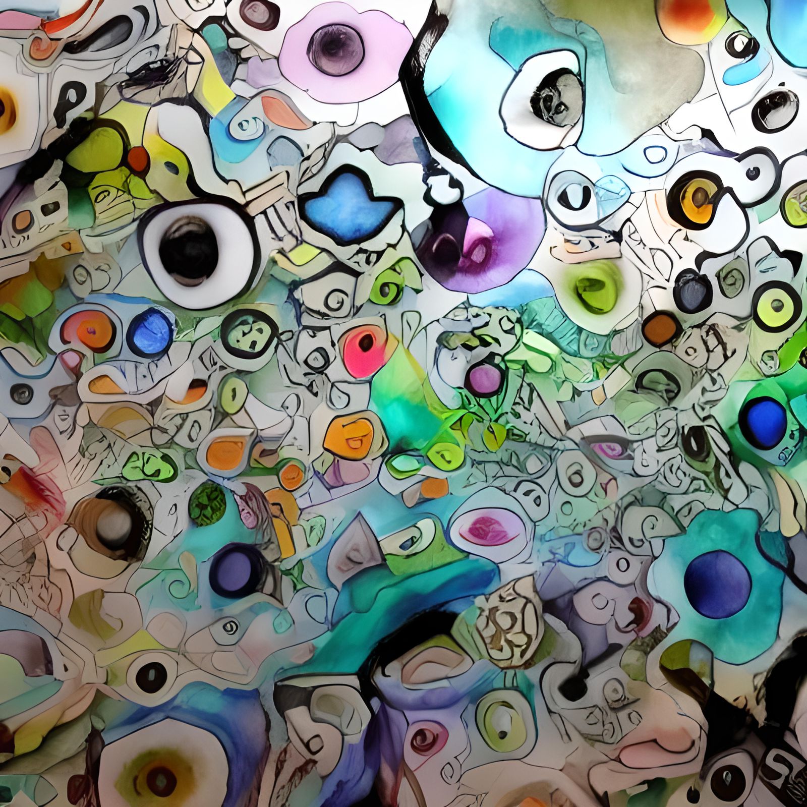 Android Dream surreal picture complex collage random doodle drawings ...