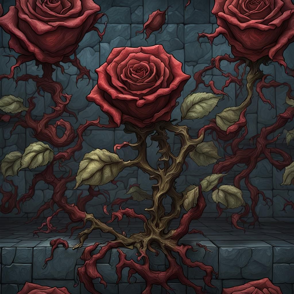 The Evil Rose - AI Generated Artwork - NightCafe Creator