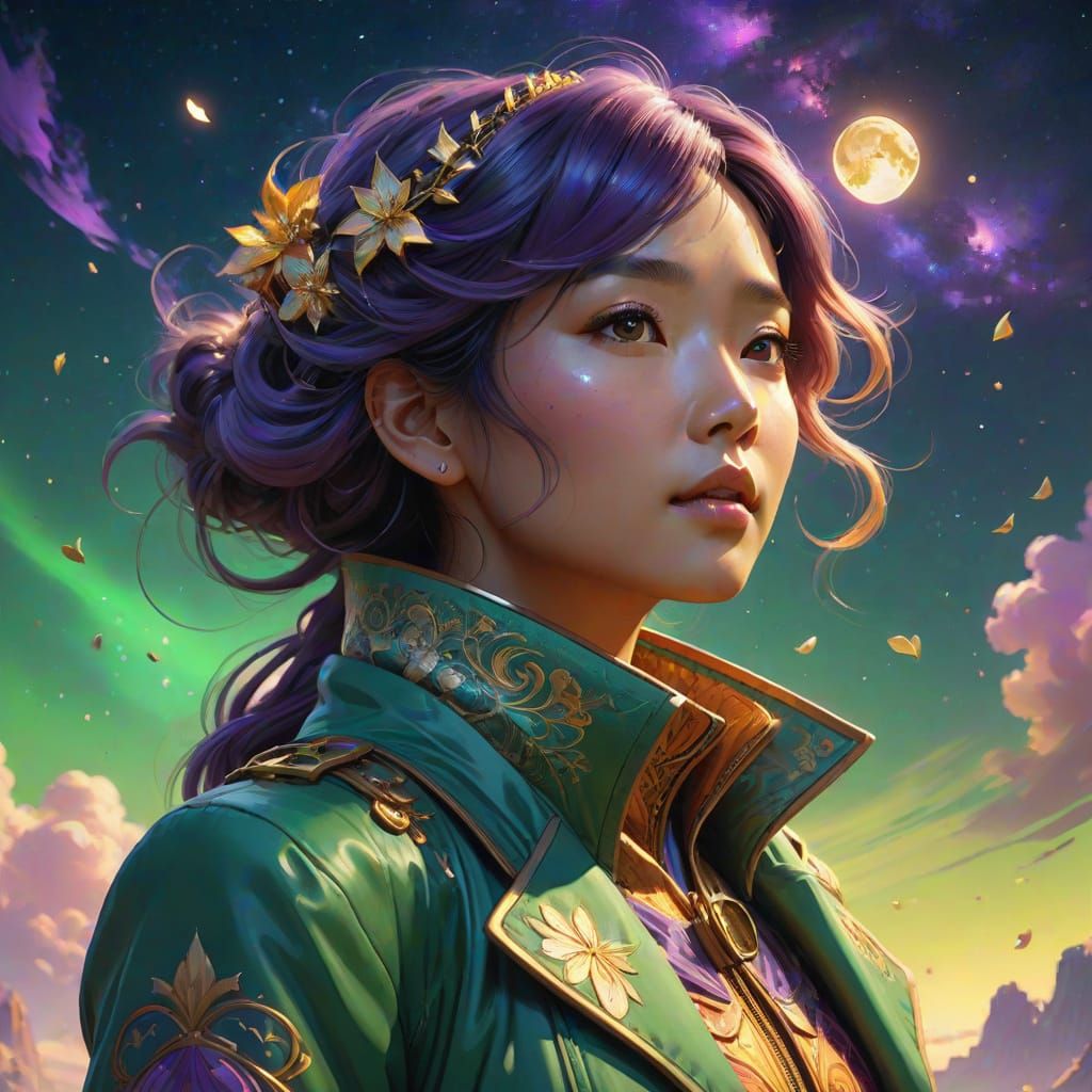 Moon Illumination - Stunning Celestial Portrait in Vibrant ...