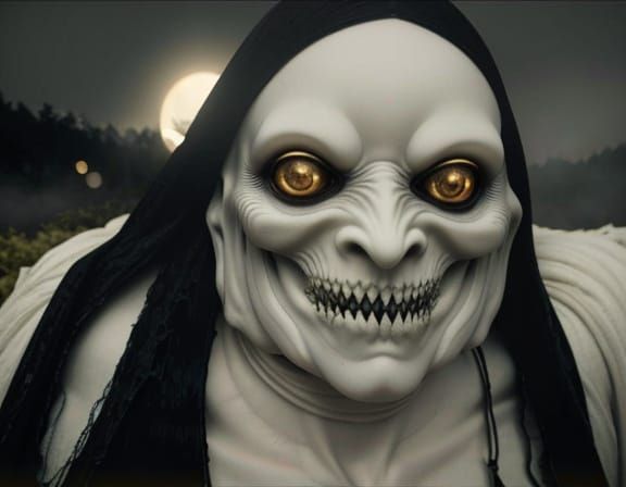 The Pale Lady: A Haunting Folklore Portrait - AI Art