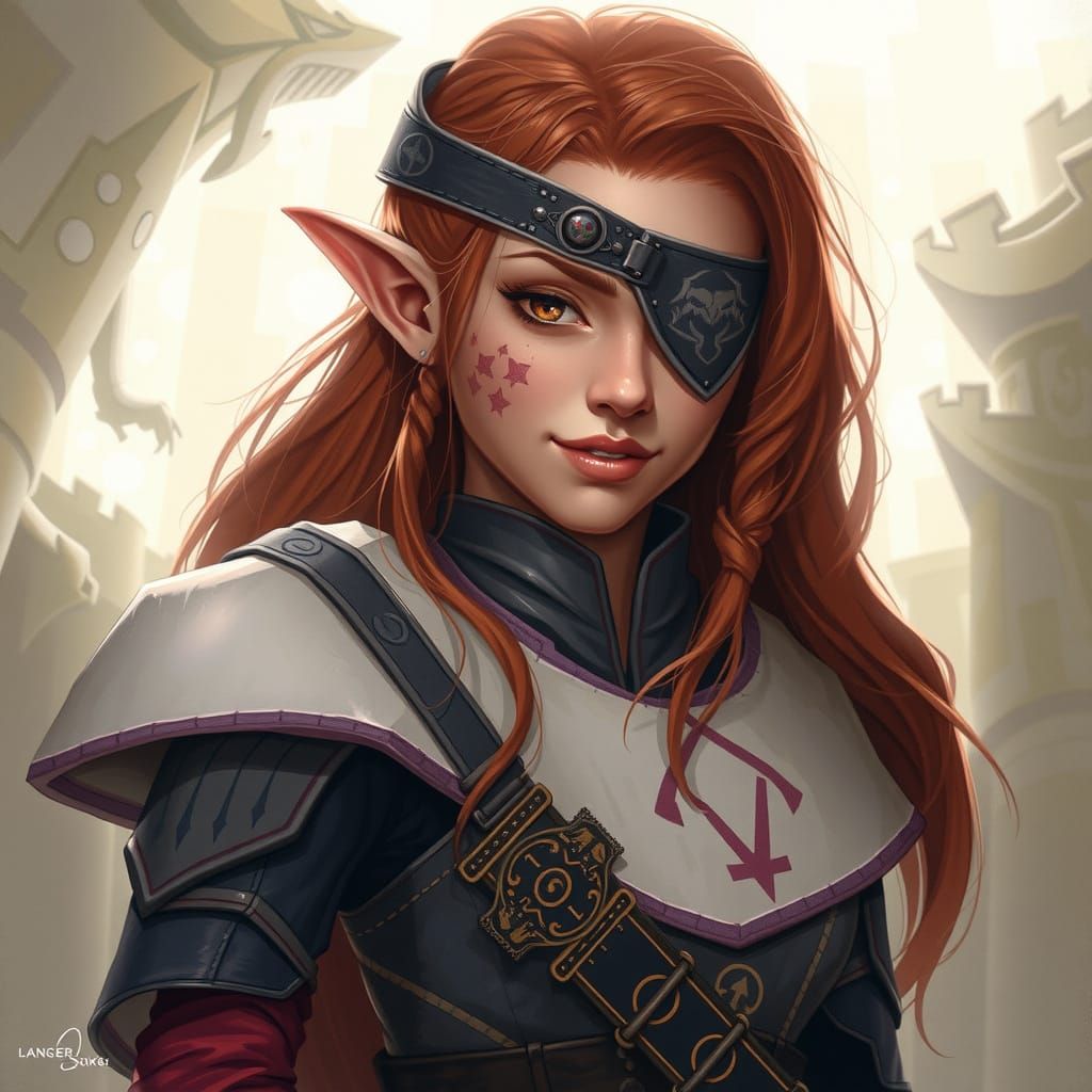 Dark Elf Warrior in Larry Elmore's Style - AI Art