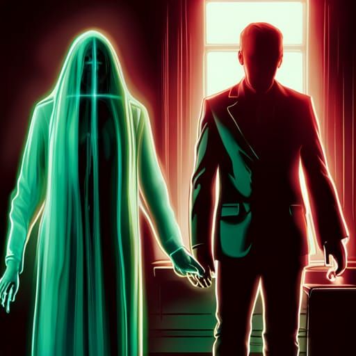 Touched - Ethereal Ghost in Iridescent Twilight