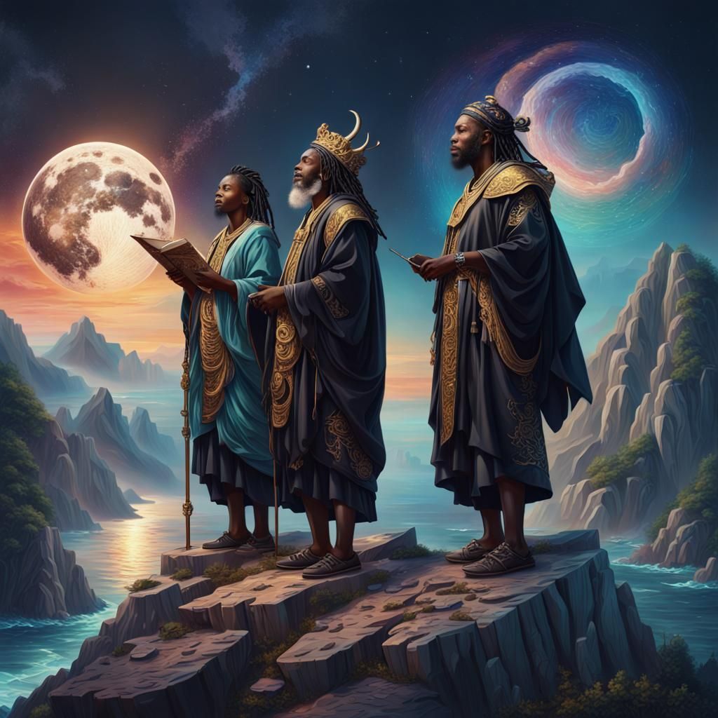 Magi Gold, Frankincense, and Myrrh - Ancient Black Astrologe...