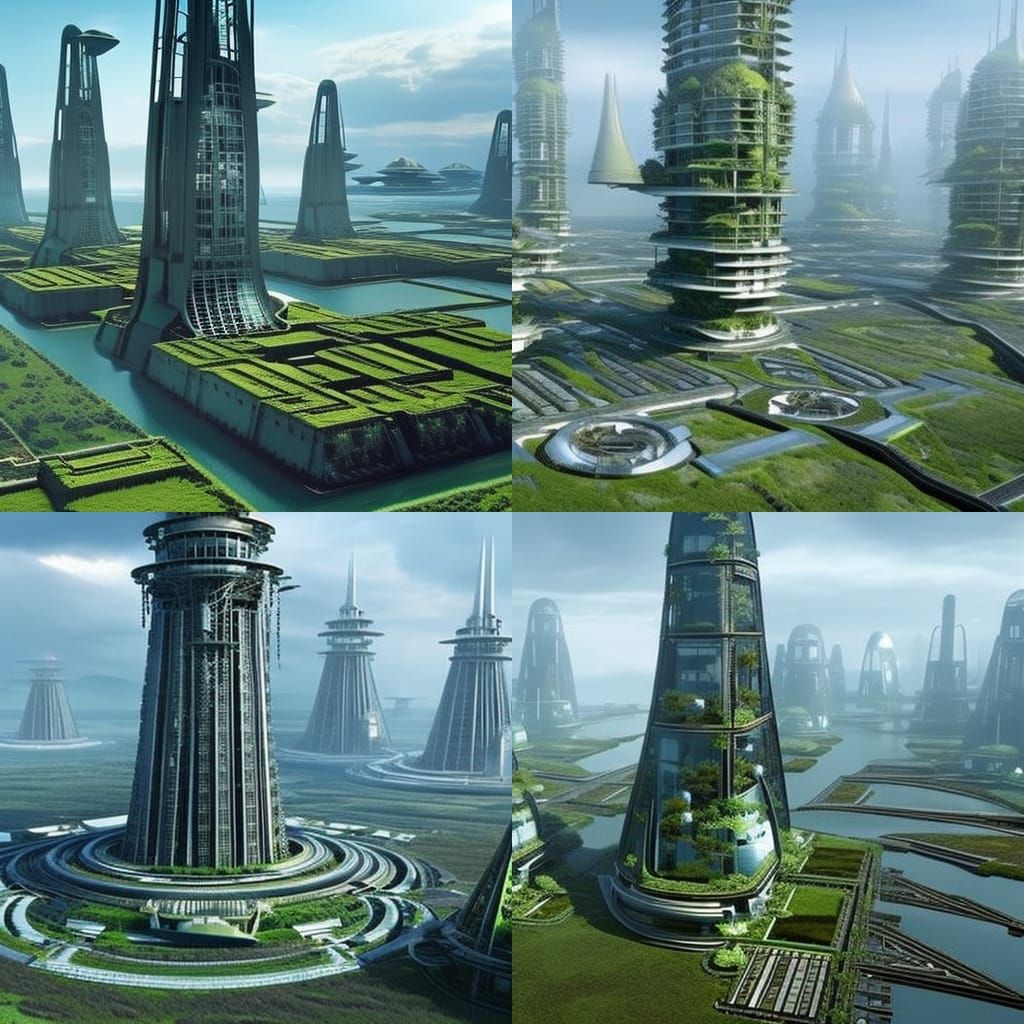 Solarpunk Cityscapes #8 - AI Generated Artwork - NightCafe Creator