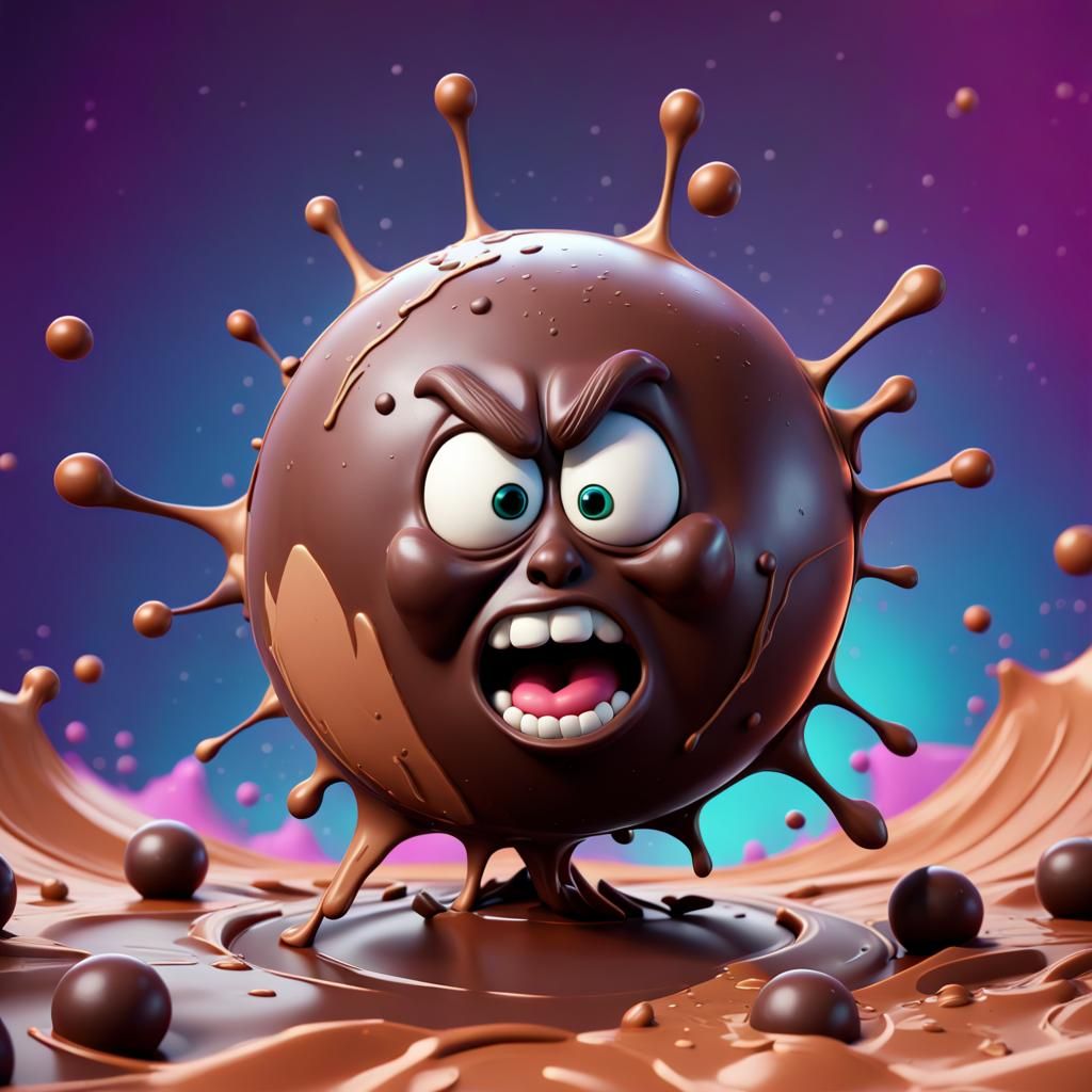 mad chocolate - Humorous Chocolate Space Battle in Vibrant D...