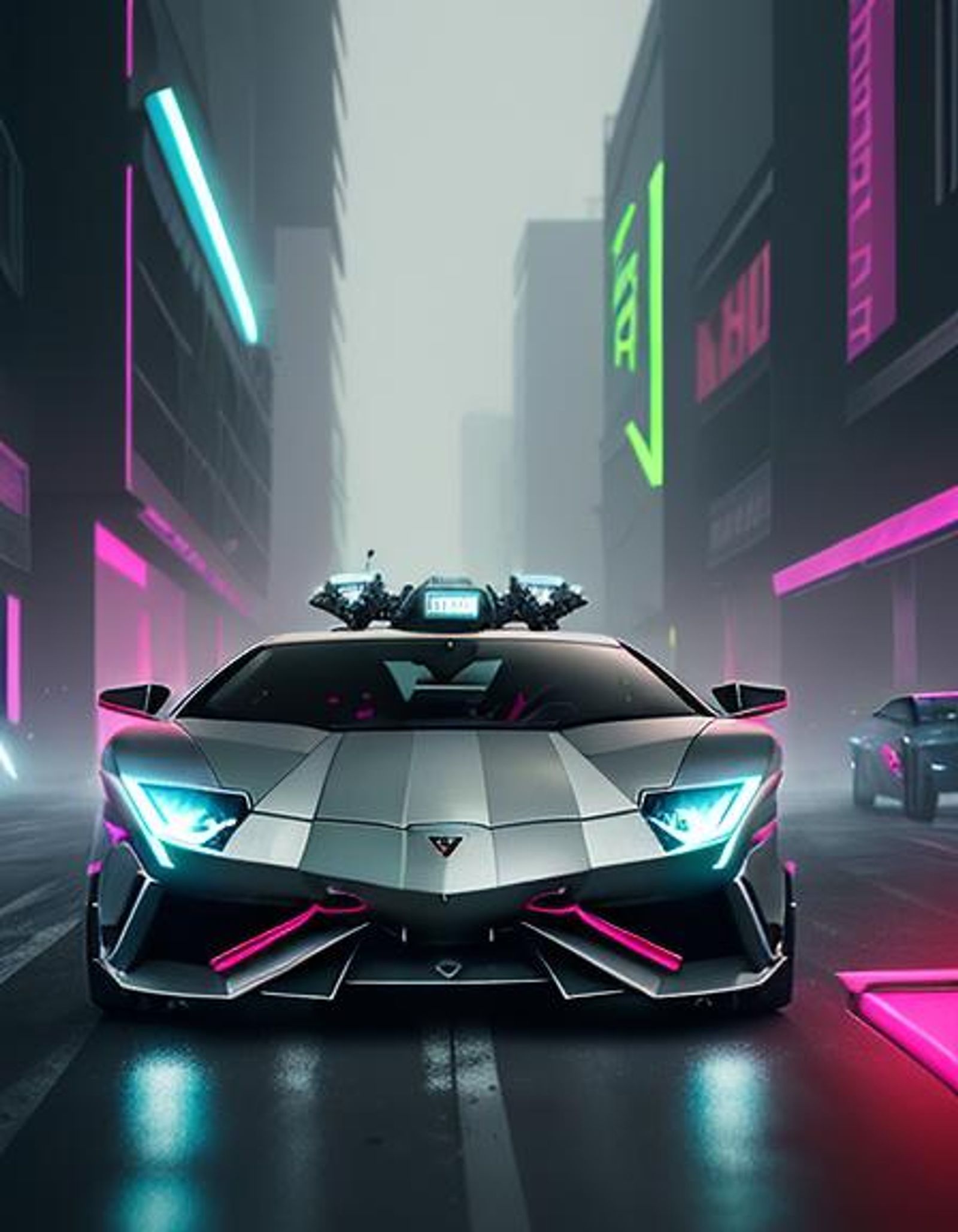Cyber Lamborghini - AI Generated Artwork - NightCafe Creator