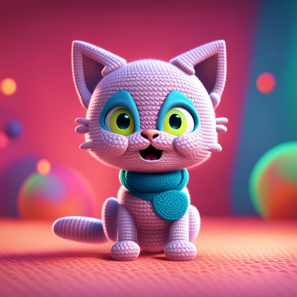 Feline Crochet - AI Generated Artwork - NightCafe Creator