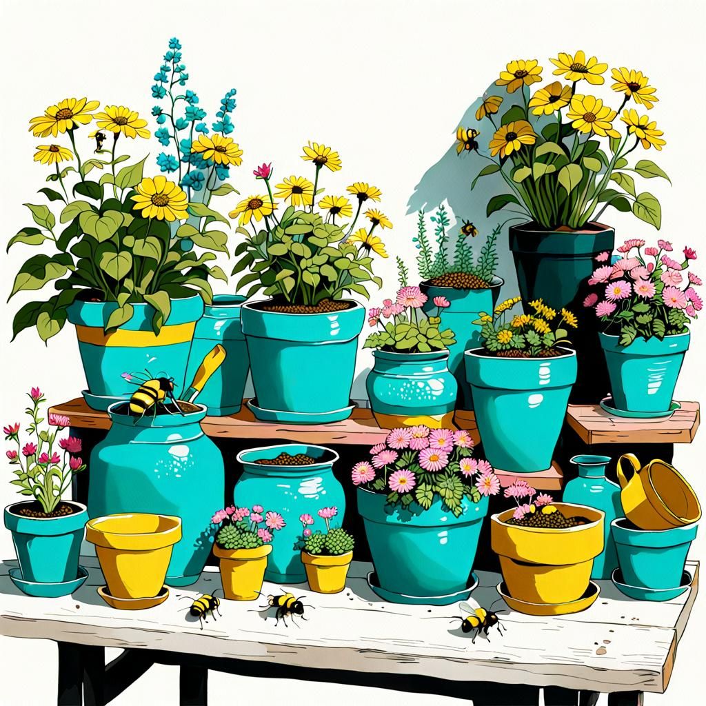 Potting Table - AI Generated Artwork - NightCafe Creator