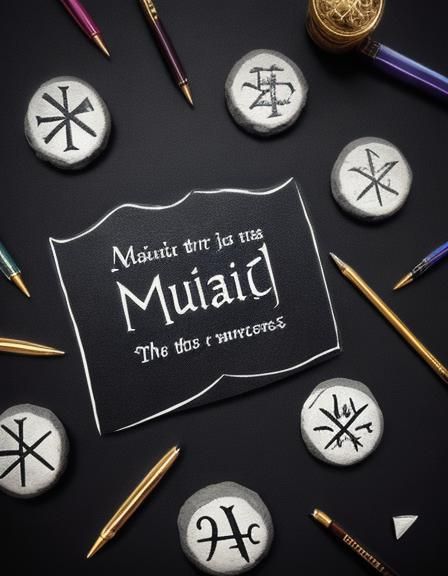 Magical runes writing - AI Generated Artwork - NightCafe Creator