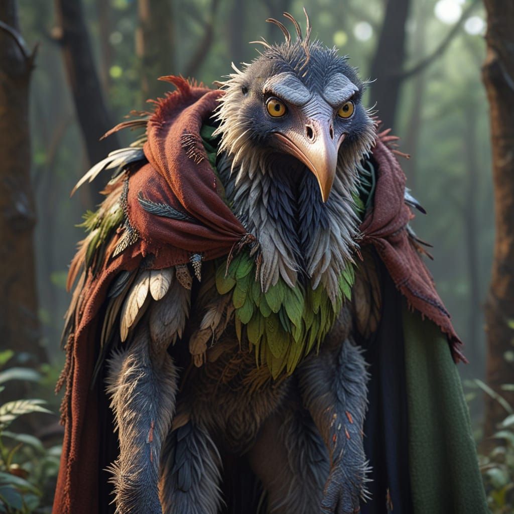 "Get Off My Lawn!" - Crimson Stork-Man and Kangaroo-Woman in...