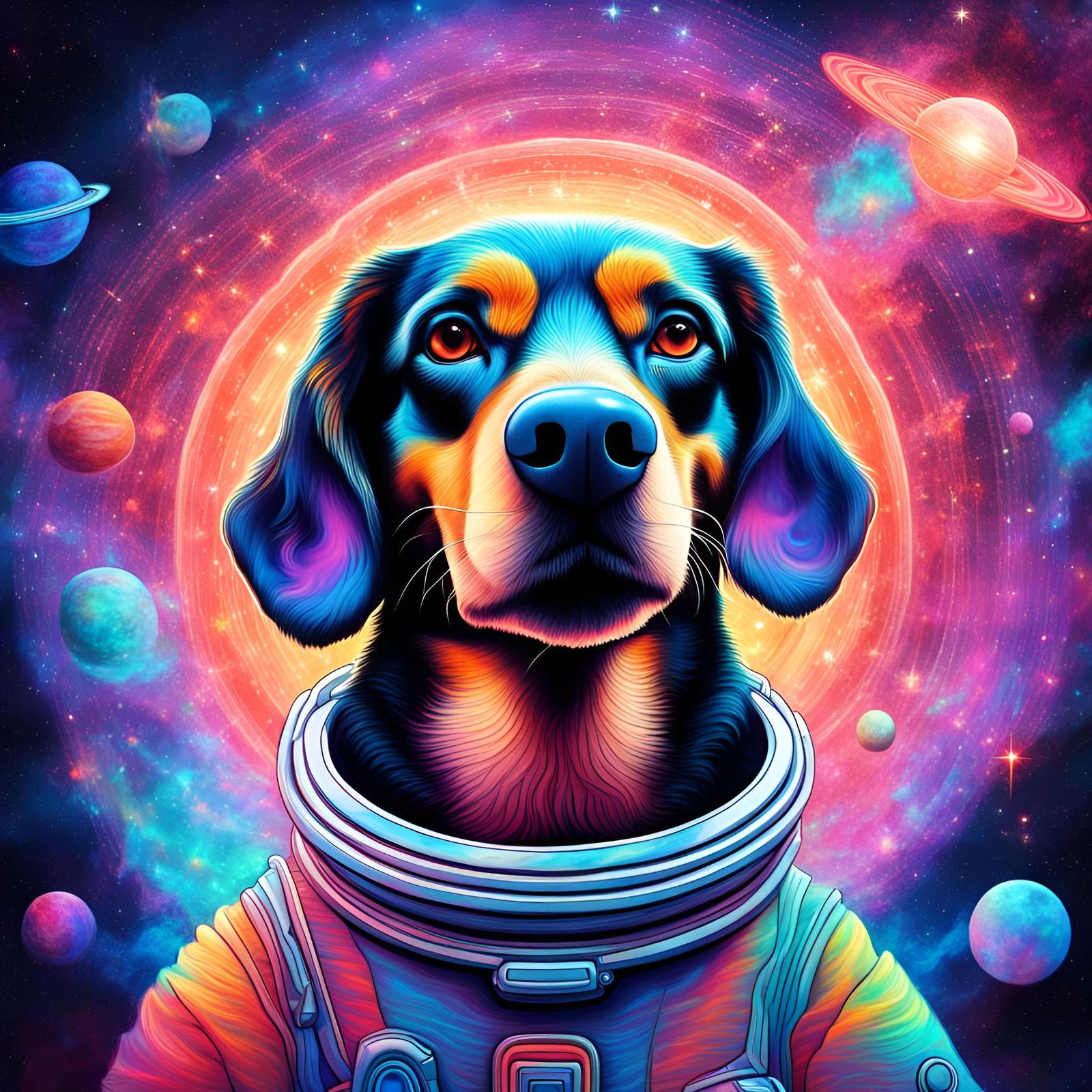 dog in space trippy - AI Generated Artwork - NightCafe Creator