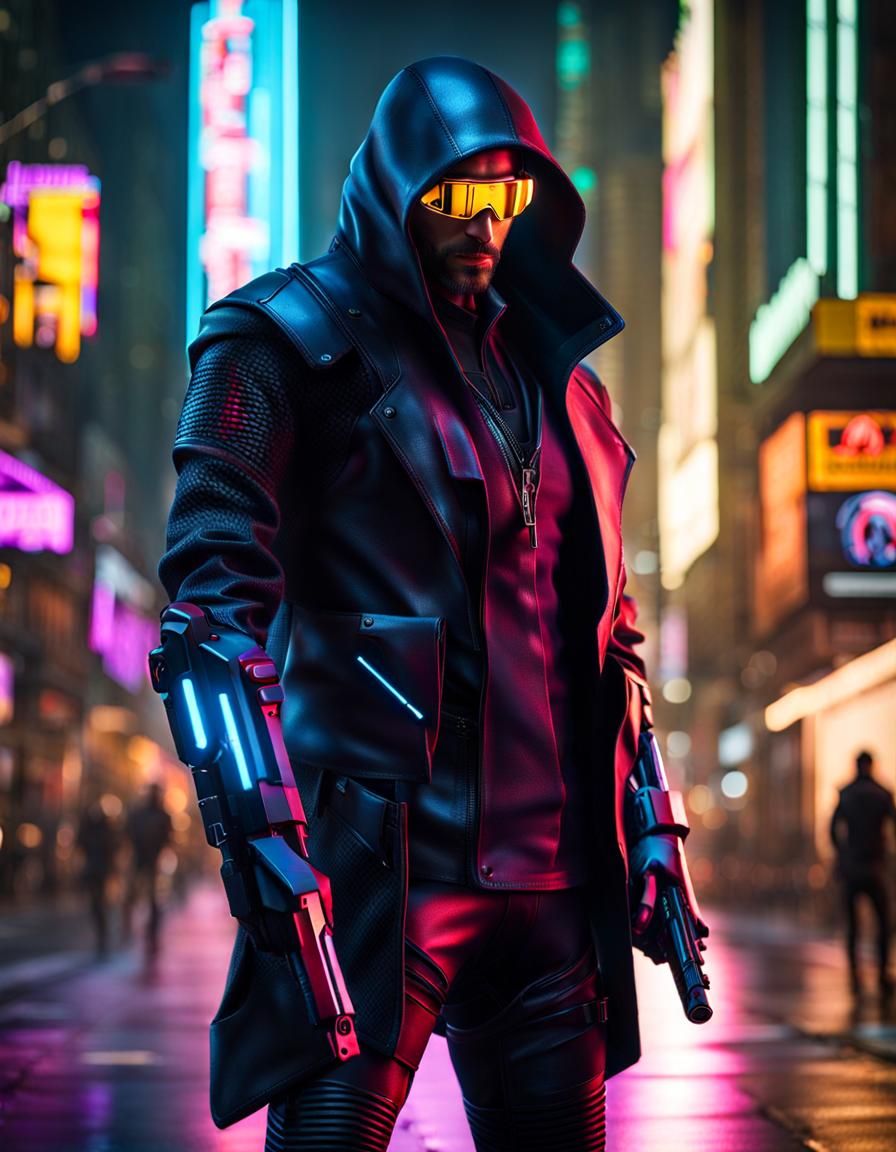 a cyberpunk assassin - AI Generated Artwork - NightCafe Creator