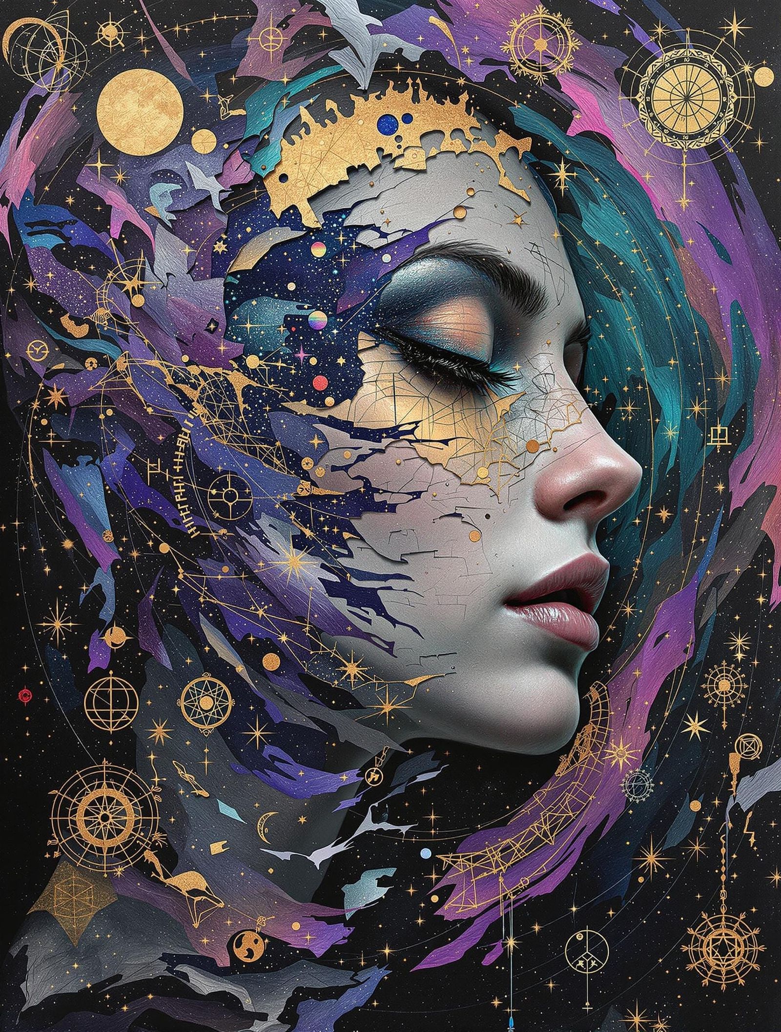 Mindgazing - Surreal Fragmented Self-Portrait in Cosmic Brus...