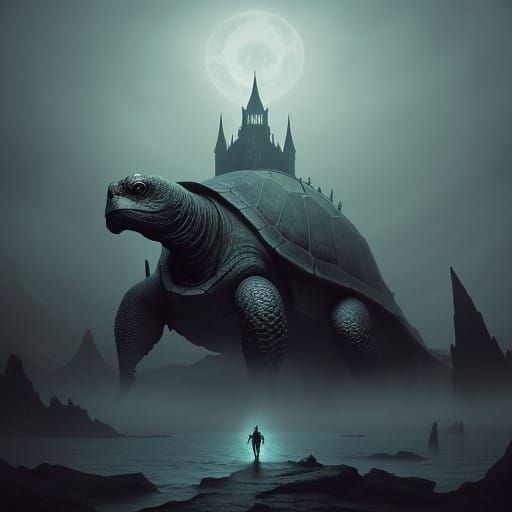 Gothic surreal art - Turtle Rage - Gothic surreal art - Turt...