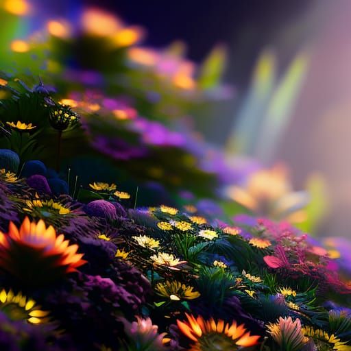 Flowery meadow - AI Generated Artwork - NightCafe Creator