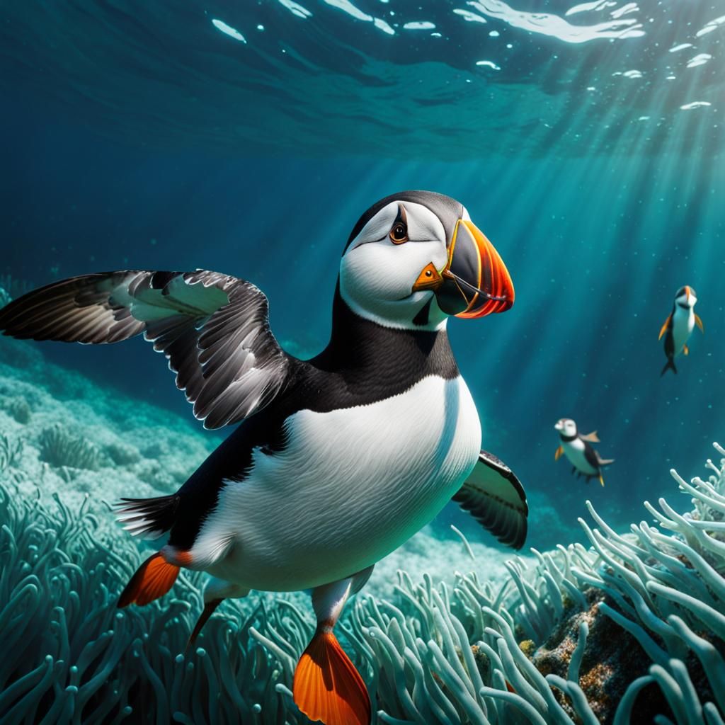 Dancing Puffin - AI Generated Artwork - NightCafe Creator