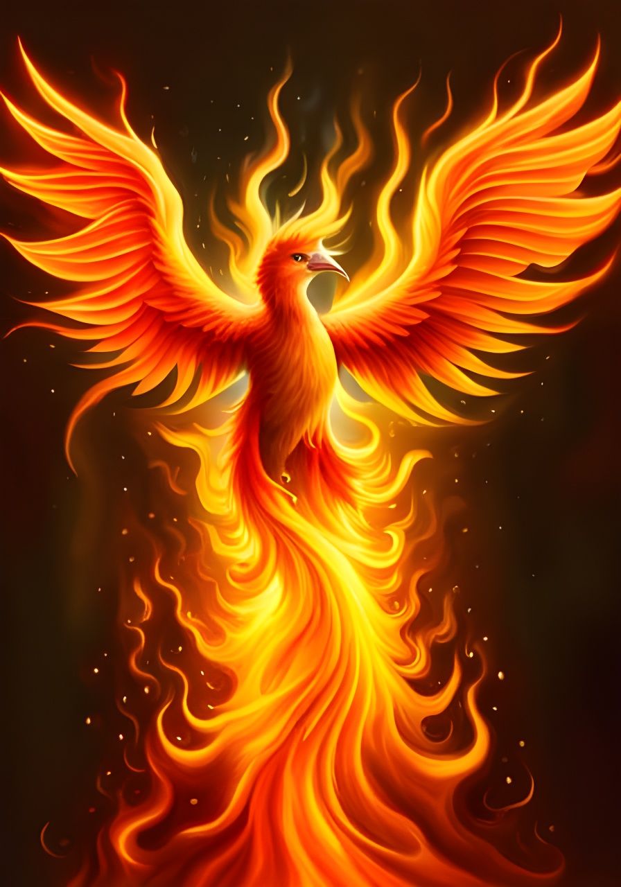 Flaming Phoenix - AI Generated Artwork - NightCafe Creator