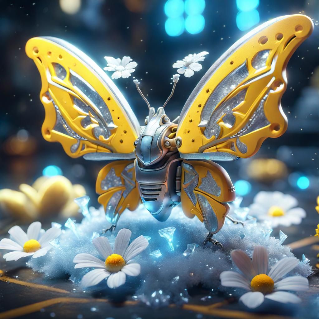 Mecha-moth - AI Generated Artwork - NightCafe Creator
