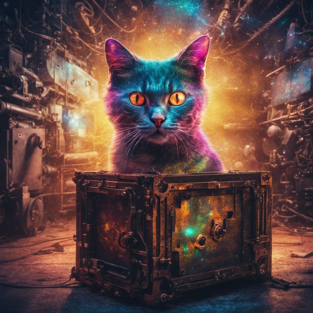 Schrödinger's Quantum Cat - AI Generated Artwork - NightCafe Creator