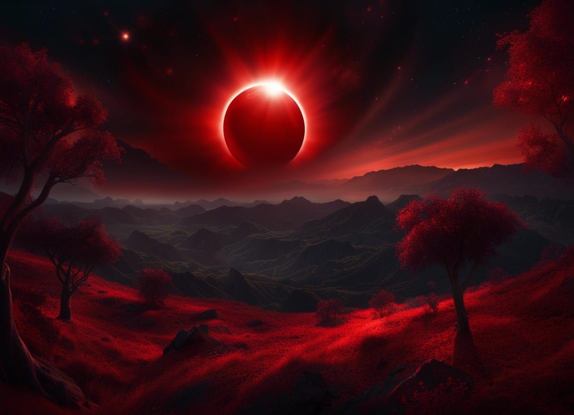The curse of the red sun. - AI Generated Artwork - NightCafe Creator