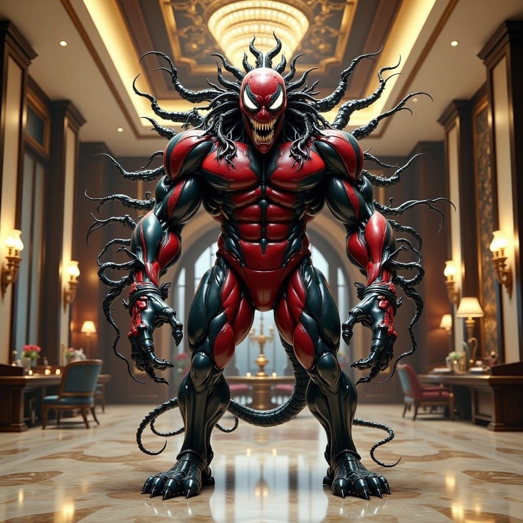 Chaos Reigns in Gilded Luxury: Symbiotic Fusion of... - AI Art