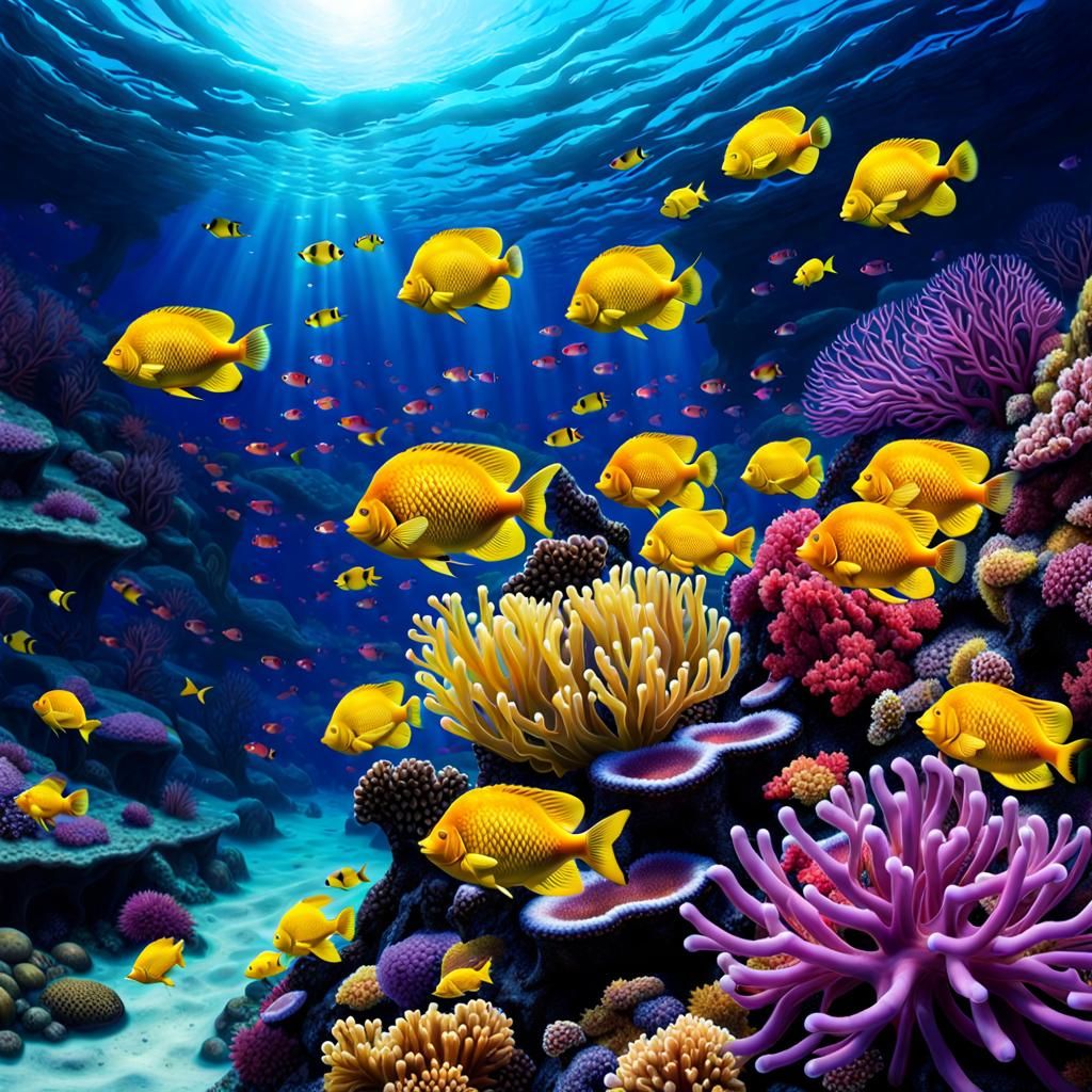 Yellow Fish - AI Generated Artwork - NightCafe Creator