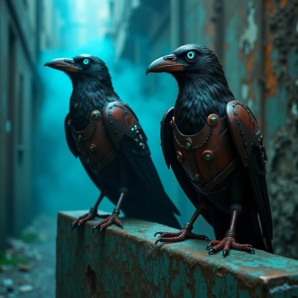 Cyberpunk gothic crows - Cyberpunk gothic crows