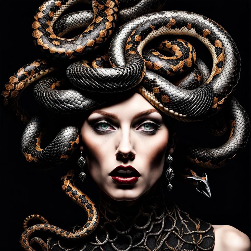 Wired Medusa #2 - AI Generated Artwork - NightCafe Creator
