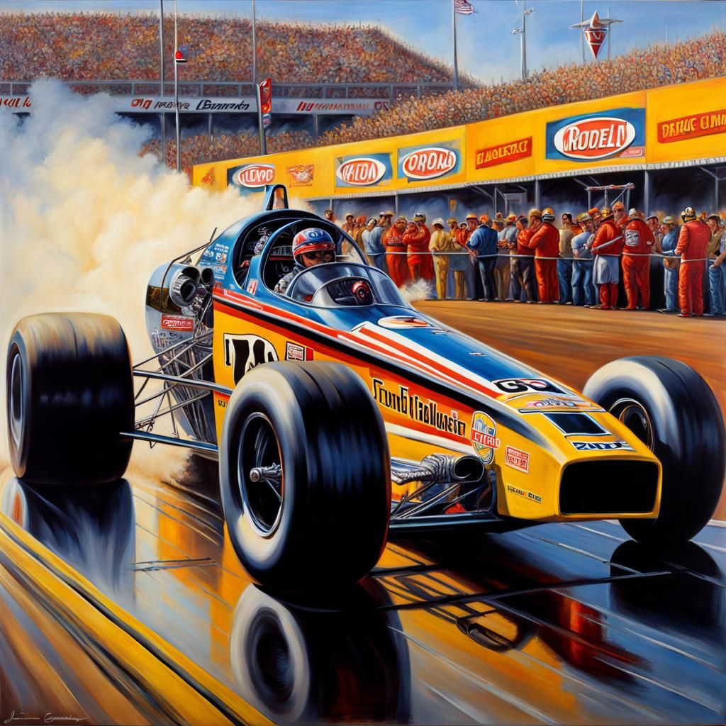 Vintage dragster - AI Generated Artwork - NightCafe Creator