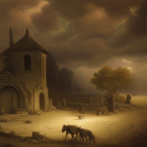 Dark fantasy stable - AI Generated Artwork - NightCafe Creator